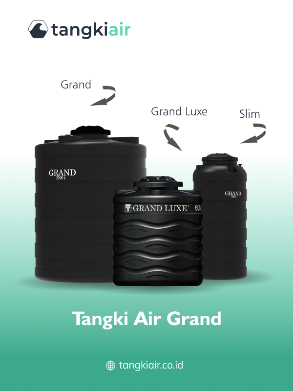 Rekomendasi Tangki HDPE Merk Grand Anti Retak - Tangki Air
