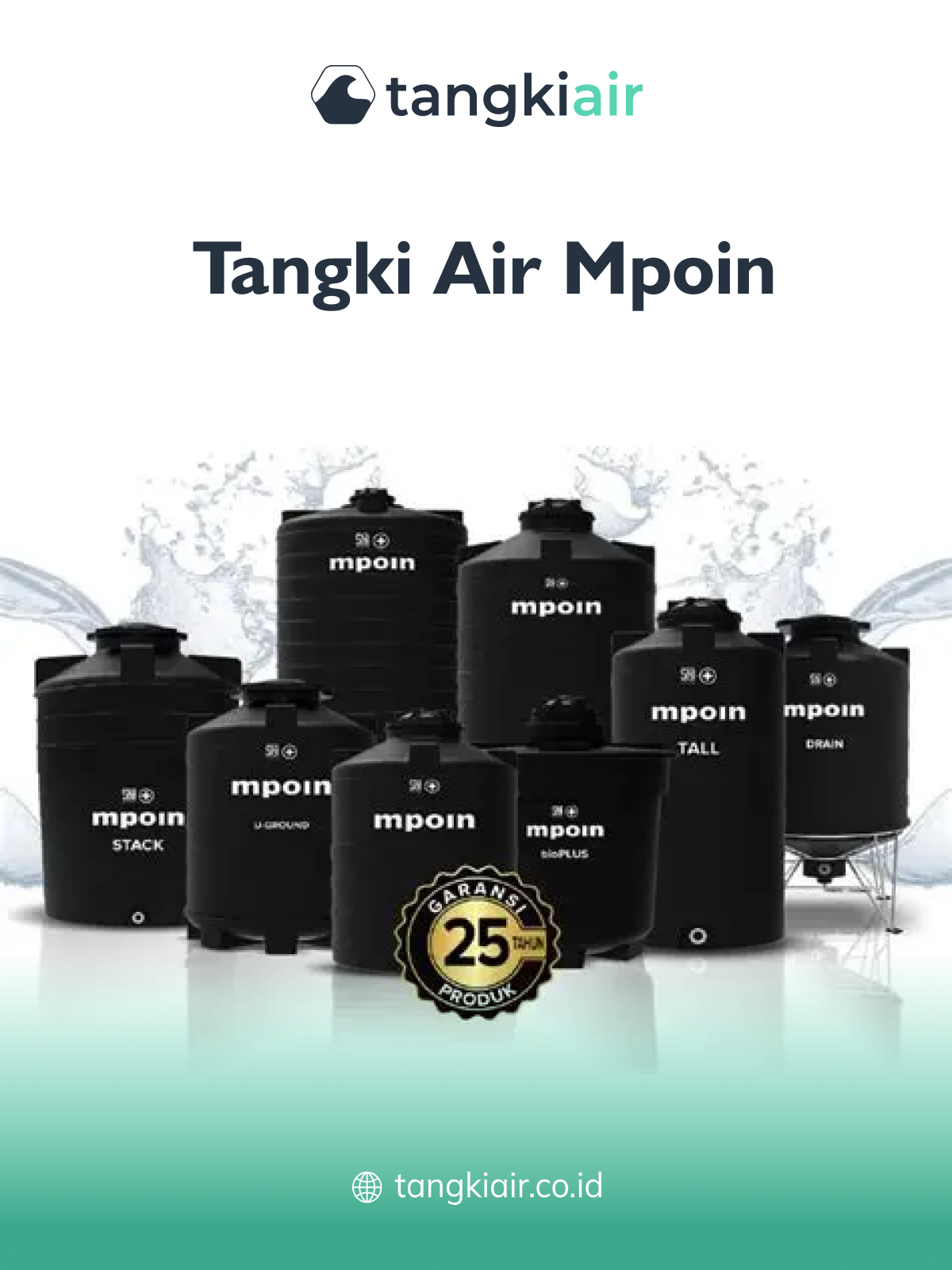 Harga Tangki Air Mpoin Semua Ukuran Lengkap - Tangki Air