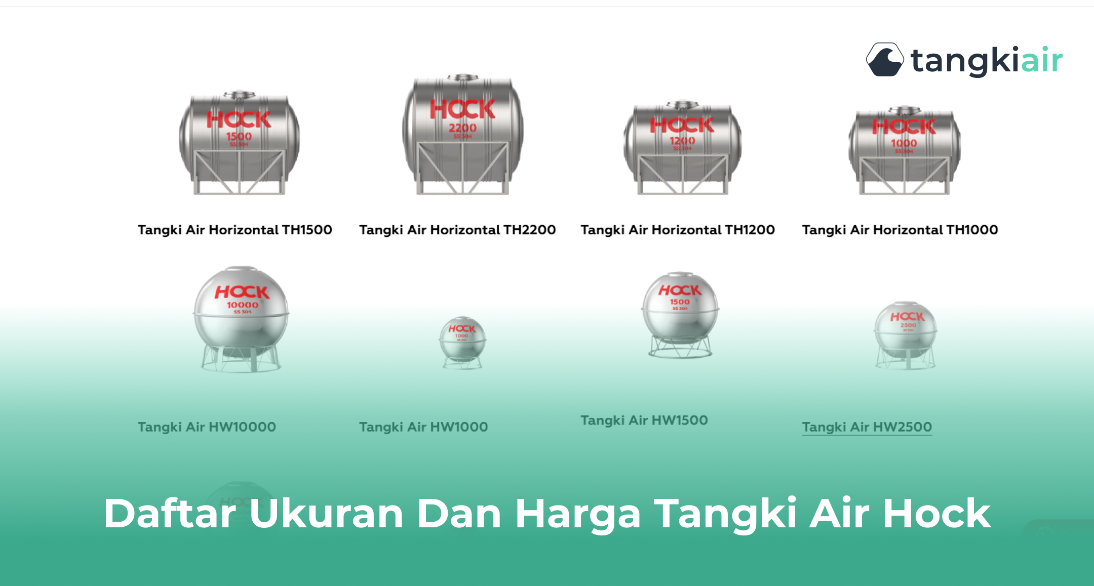 Daftar Harga Tangki Air Hock Berbagai Macam Ukuran - Tangki Air